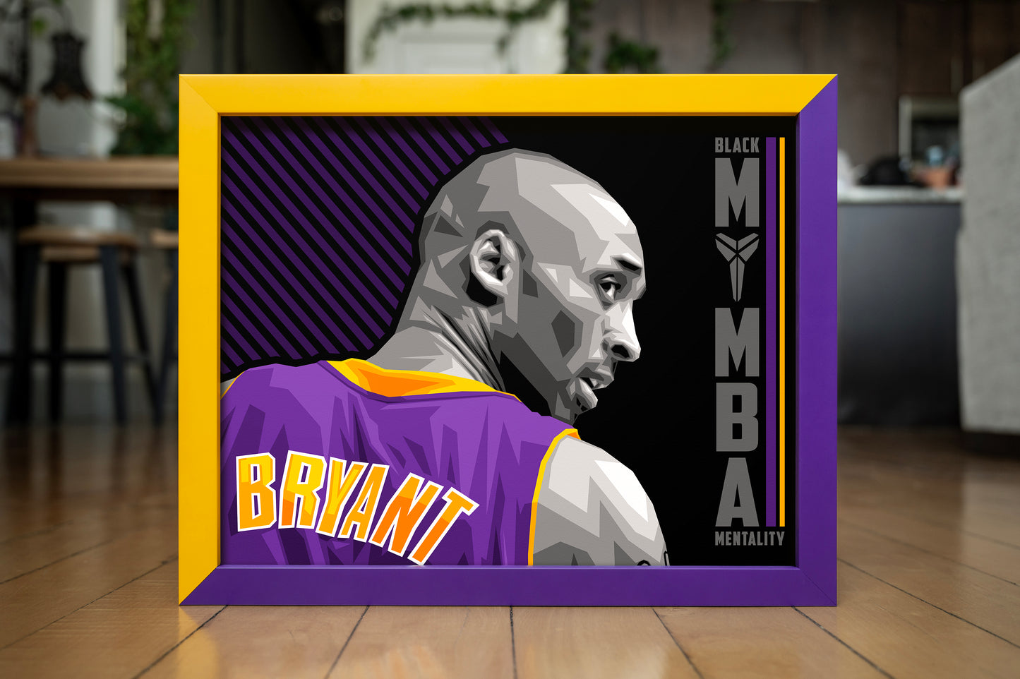 MAMBA MENTALITY // Purple+Yellow Color Match Frame – PAPER PEOPLE CREATIONS